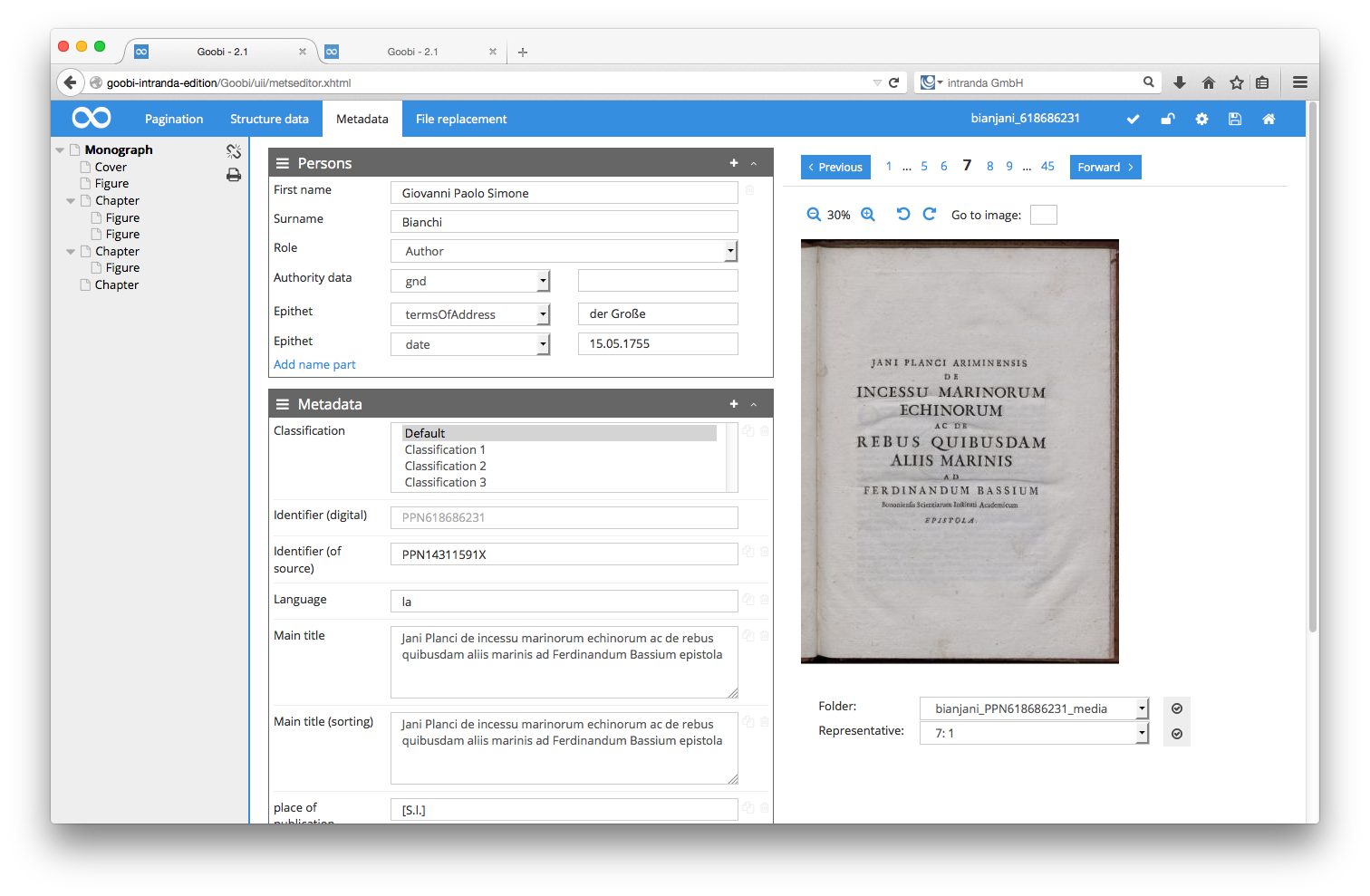 intranda GmbH – Gallery of the Goobi functions